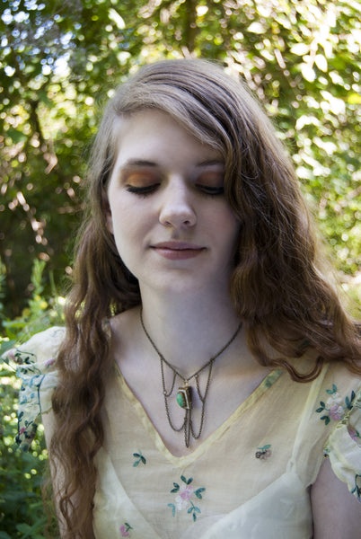 Spell Book Webbed Chain Necklace | Red Heart 13